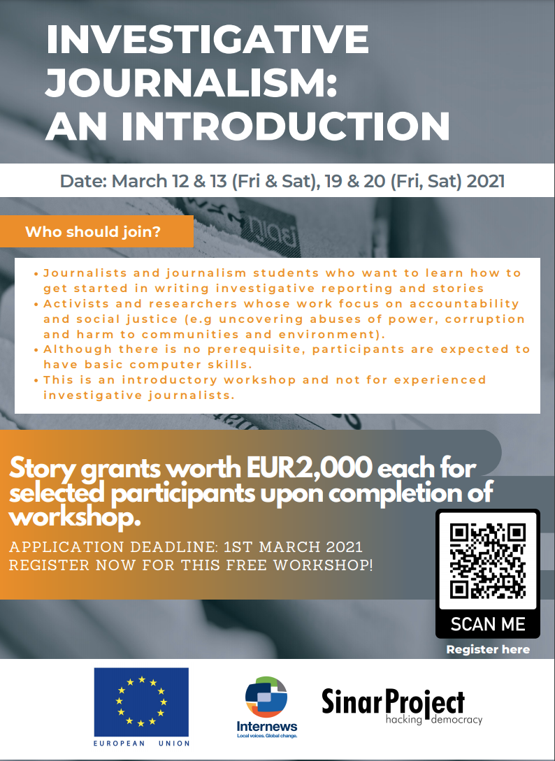 Investigative Journalism: An Introduction — Sinar Project